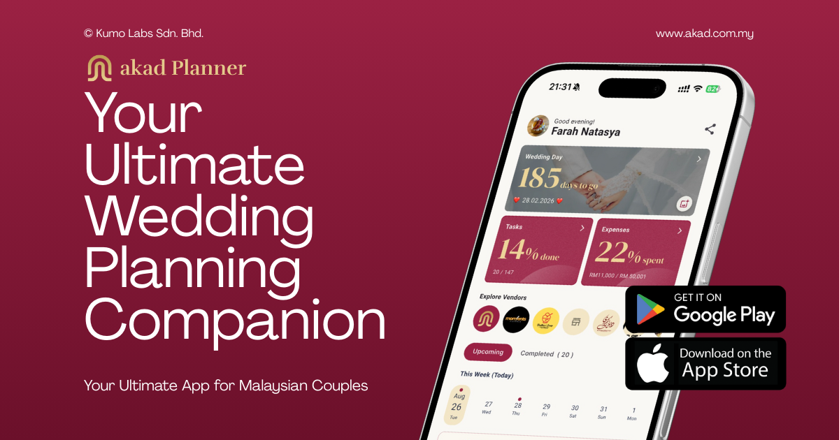 Wedding Planner Malaysia | Checklist, Budget & Vendors | Akad | Akad